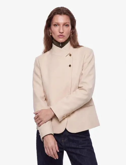 Koton Long Sleeve Funnel Neck Blazer