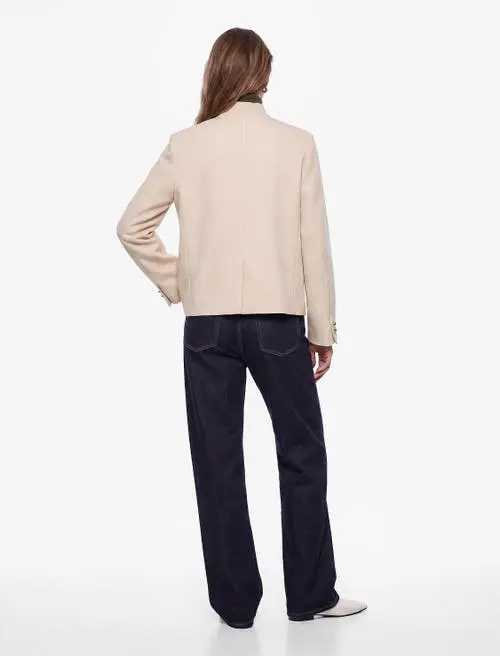 Koton Long Sleeve Funnel Neck Blazer