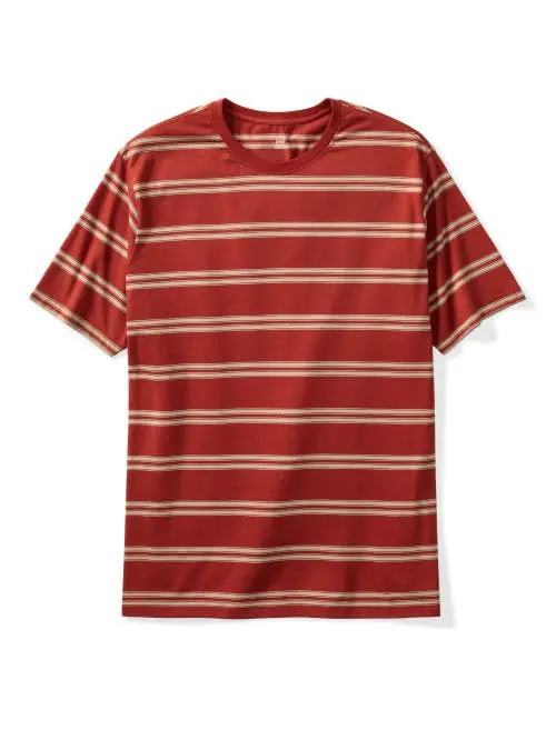 HARBOR BAY BY DXL Big & Tall Moisture-wicking Double-striped T-shirt