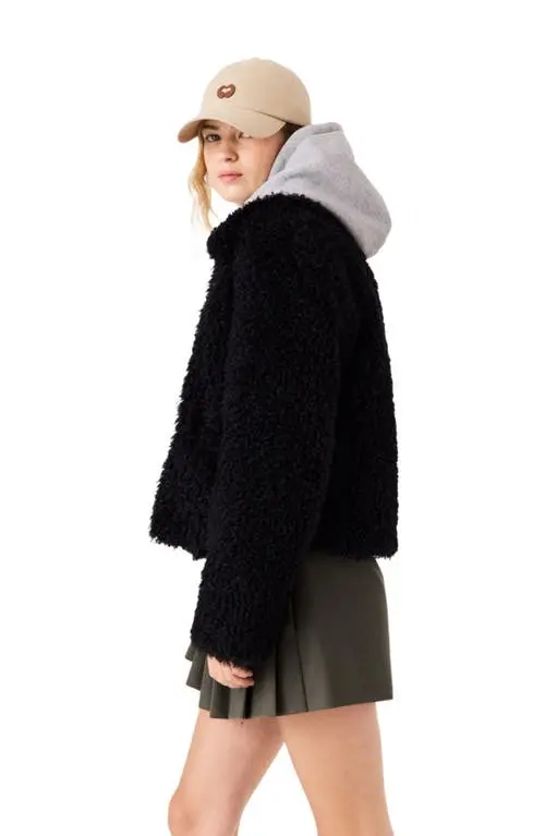 Maje Curly Faux Fur Jacket