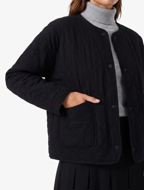 Koton Long Sleeve Crew Neck Quilted Jacket