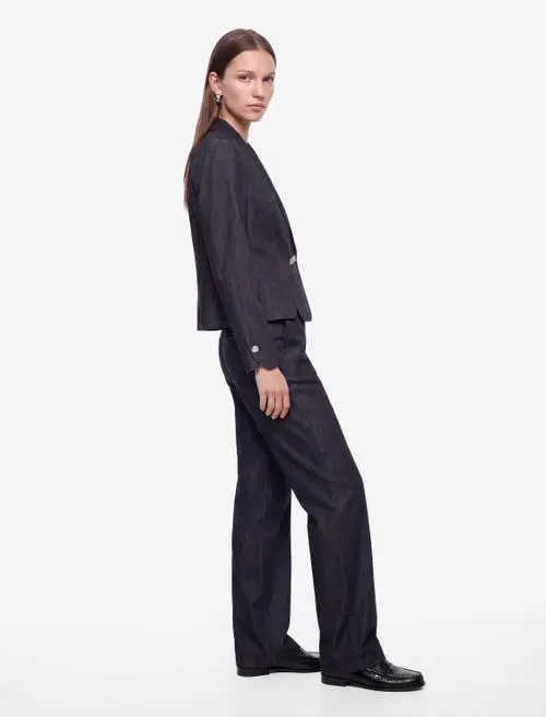 Koton Long Sleeve Notched Lapel Cropped Blazer