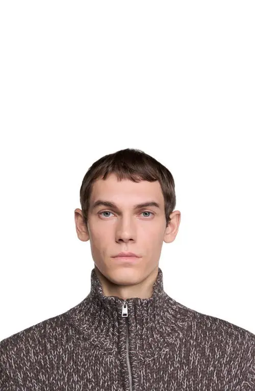 Sandro Zipped Wool Cardigan