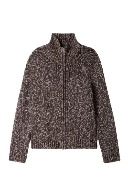 Sandro Zipped Wool Cardigan