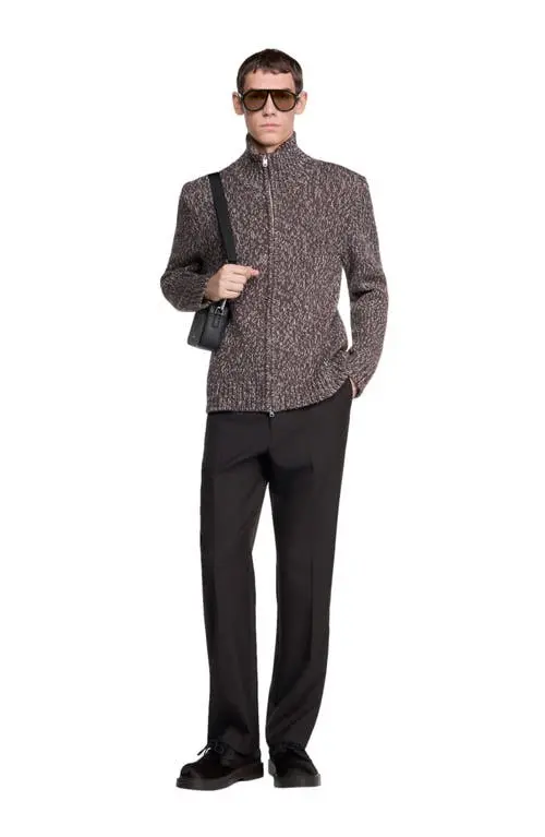Sandro Zipped Wool Cardigan
