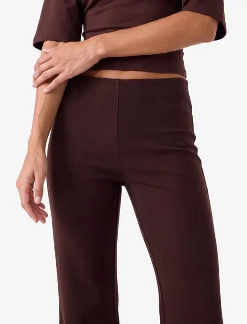 Koton Slim Cotton Blend Flare Pants