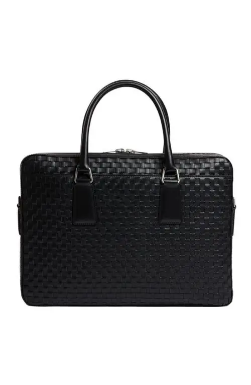 Sandro Woven Leather Briefcase