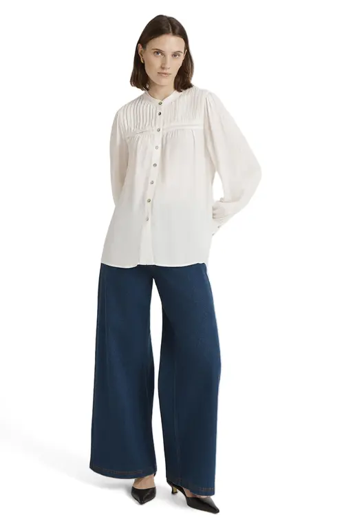 FINERY LONDON Andrea Crepe Button Through Blouse