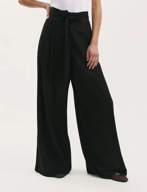 FINERY LONDON Athena Regular High Waist Wide Pants