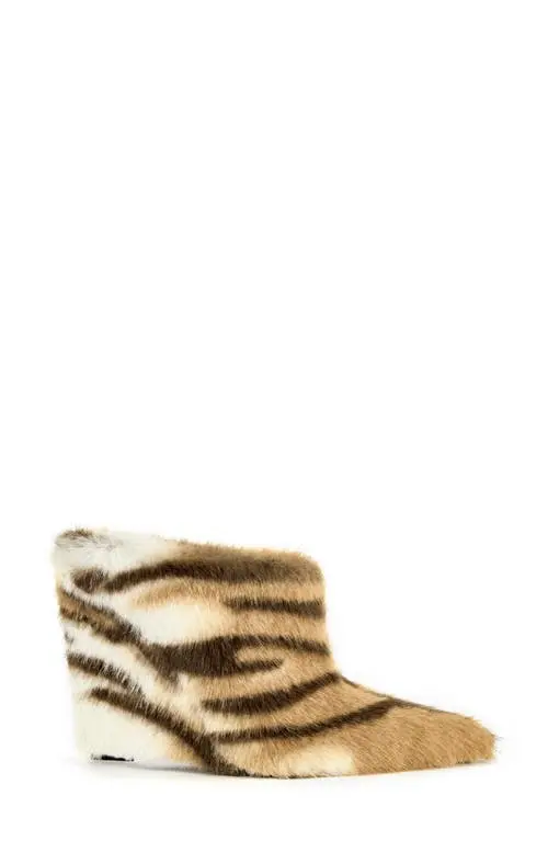 AZALEA WANG Wafiya Faux Fur Wedge Mule