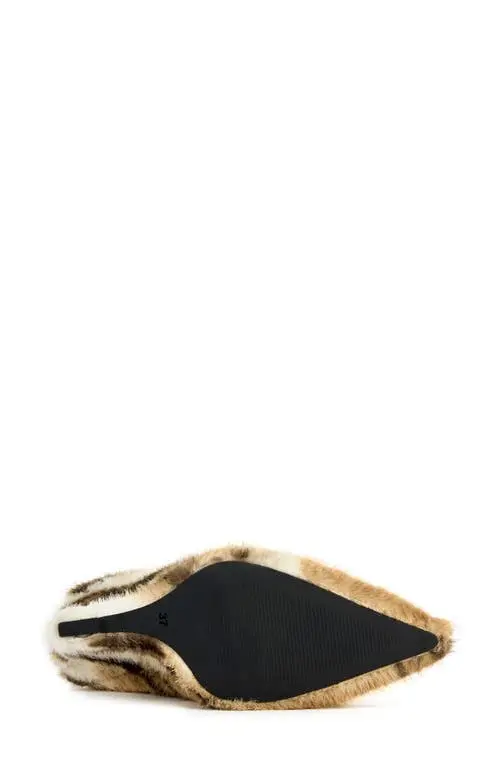 AZALEA WANG Wafiya Faux Fur Wedge Mule