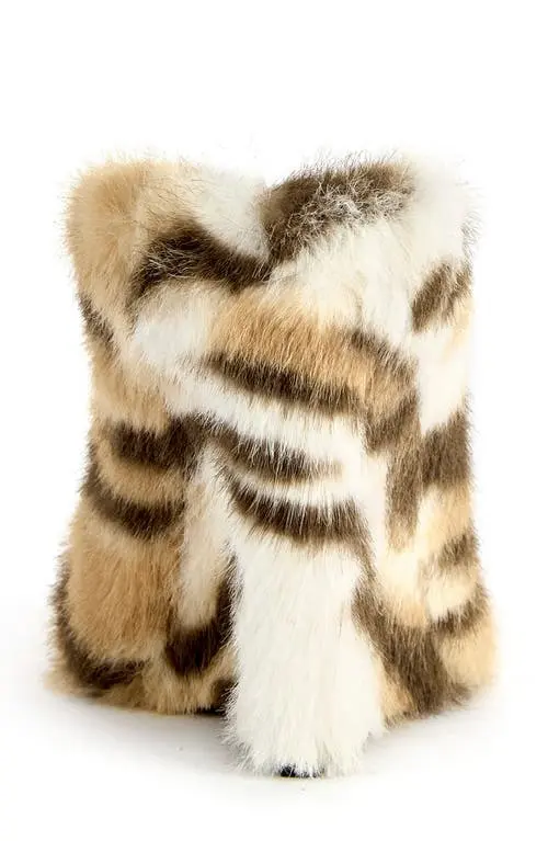 AZALEA WANG Wafiya Faux Fur Wedge Mule