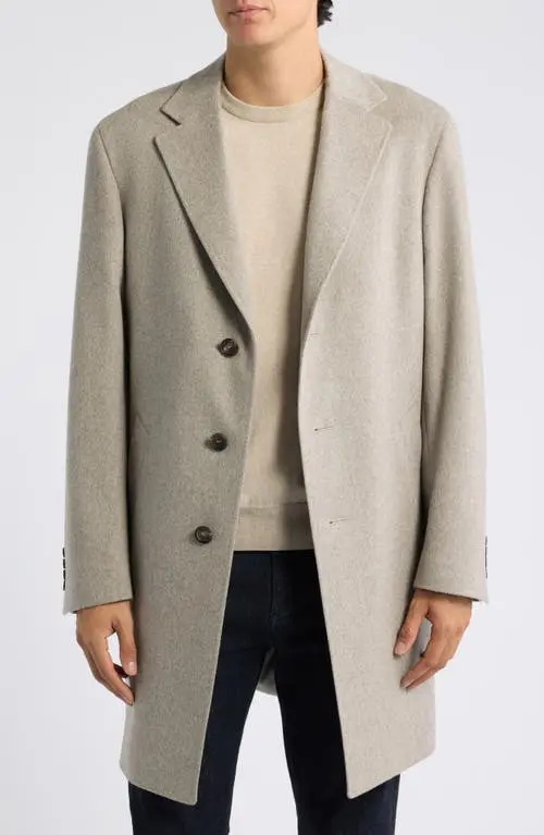 Canali Kei Trim Fit Wool Overcoat
