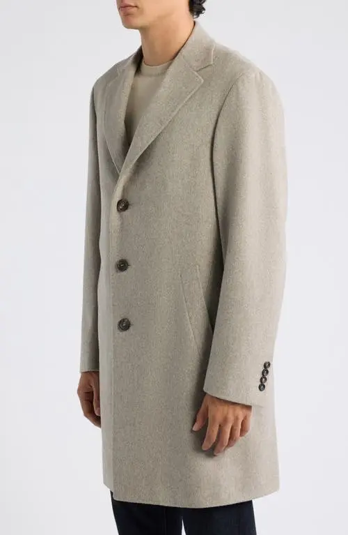 Canali Kei Trim Fit Wool Overcoat