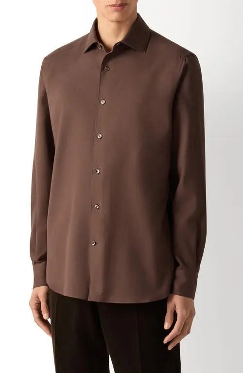 Zegna Cashco Cashmere & Cotton Button-up Shirt