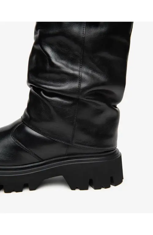 NEROGIARDINI Lug Sole Cuffed Leather Boot
