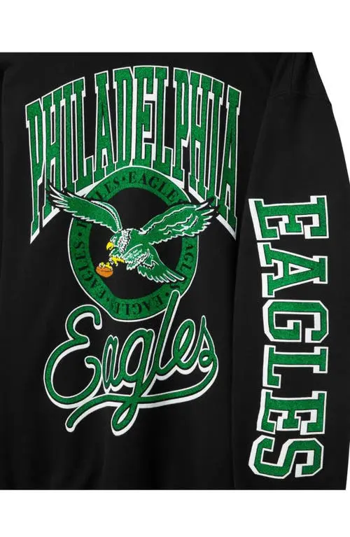 Junk Food Philadelphia Eagles Glitter Graphic Sweatshirt