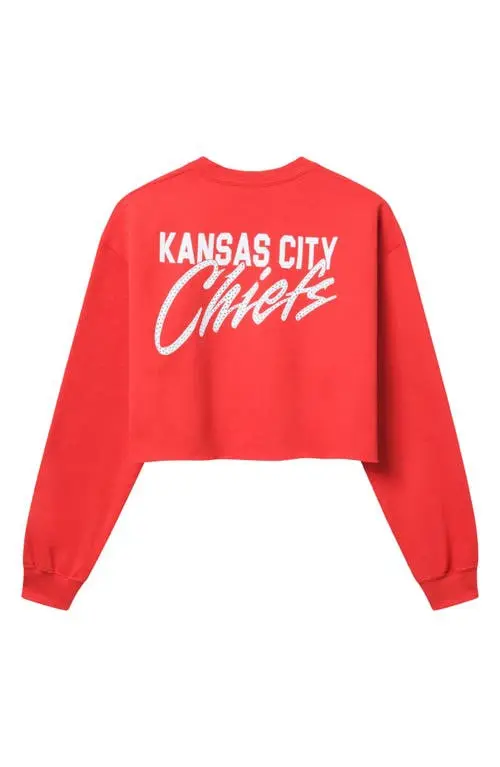 Junk Food Kansas City Chiefs Bling Cropped Sweatshirt