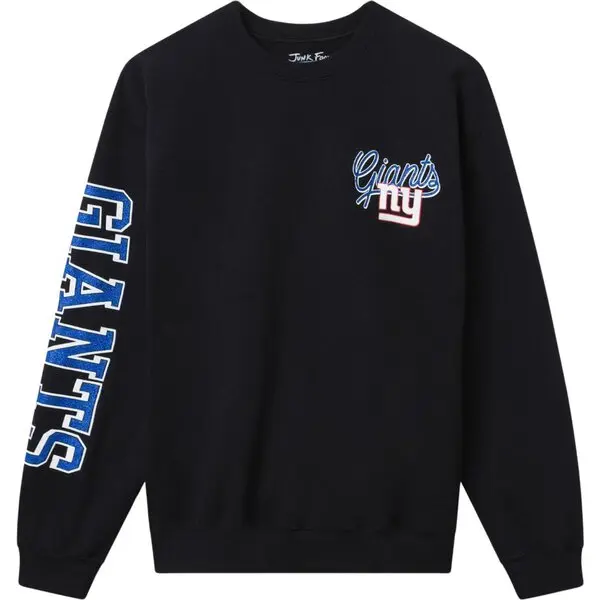 Junk Food New York Giants Glitter Graphic Sweatshirt - Black