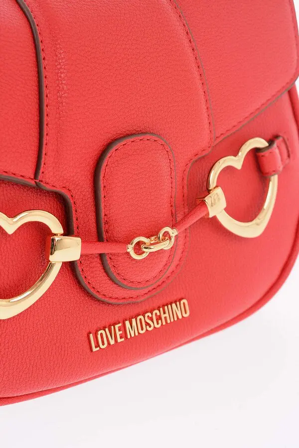 Moschino Big Heartbit Buckle Crossbody Bag