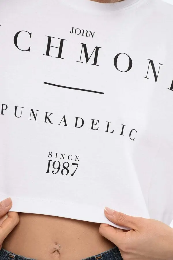 John Richmond Logo-print Cropped T-shirt