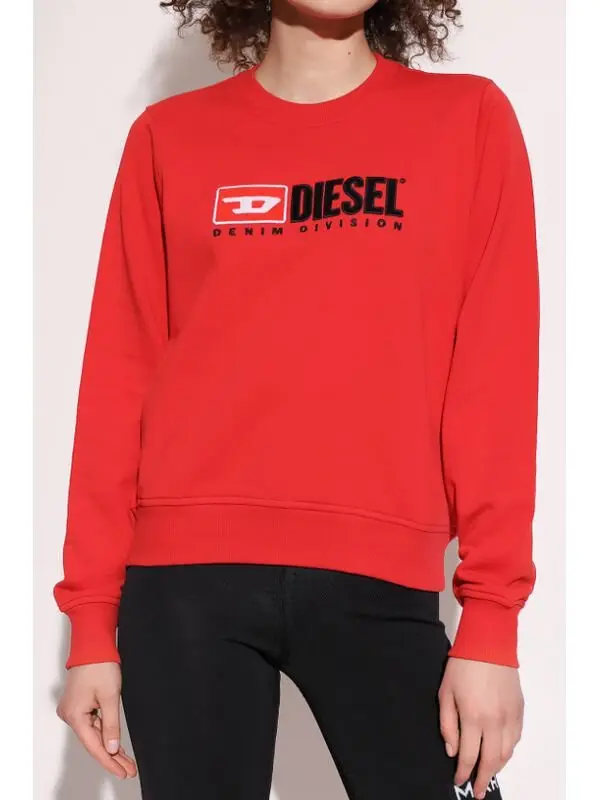 DIESEL® Embroidered-logo Crew Neck Sweatshirt