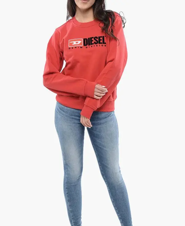 DIESEL® Embroidered-logo Crew Neck Sweatshirt
