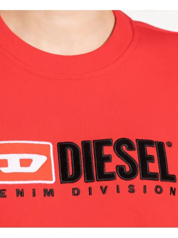 DIESEL® Embroidered-logo Crew Neck Sweatshirt