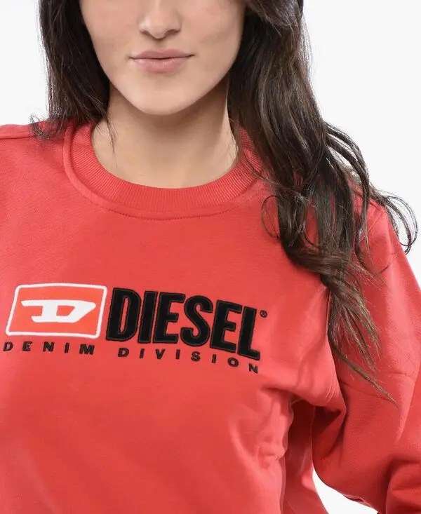 DIESEL® Embroidered-logo Crew Neck Sweatshirt