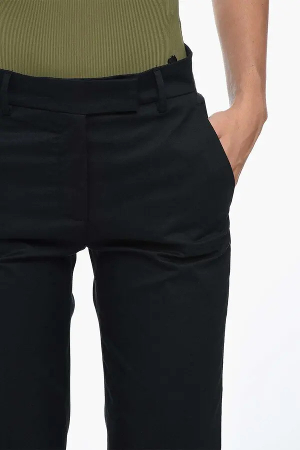 QL2 QUELLEDUE Turn-up-cuff Cropped Trousers