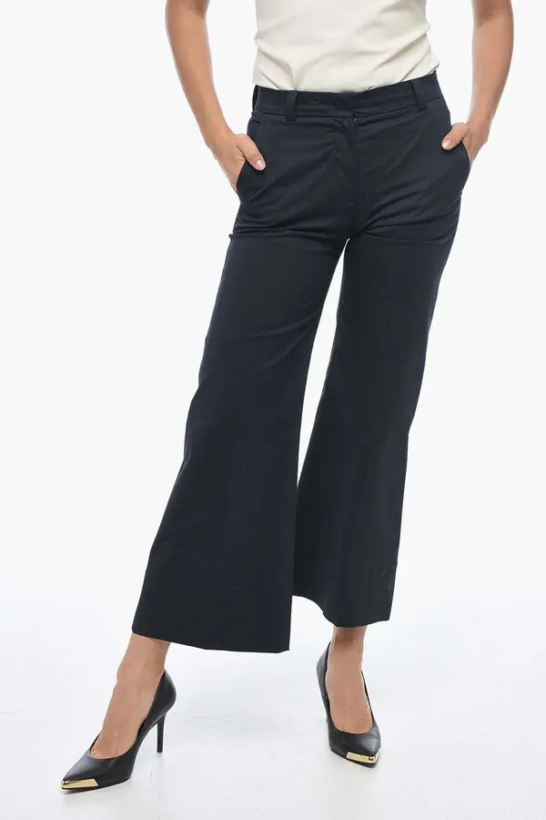 QL2 QUELLEDUE Melody Wide-leg Cotton Trousers