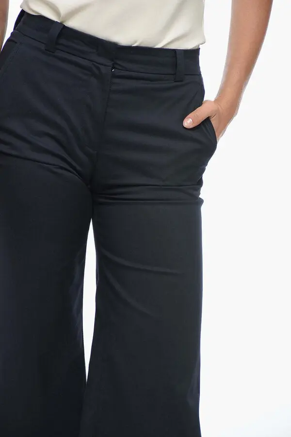 QL2 QUELLEDUE Melody Wide-leg Cotton Trousers