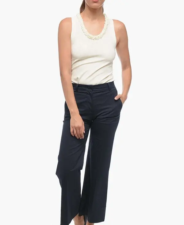 QL2 QUELLEDUE Melody Wide-leg Cotton Trousers