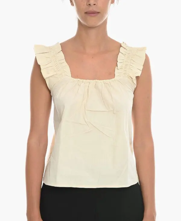 Samsøe Samsøe Ruffled Square-neck Blouse