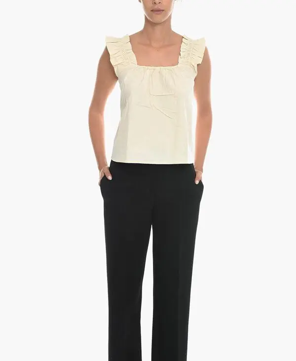 Samsøe Samsøe Ruffled Square-neck Blouse