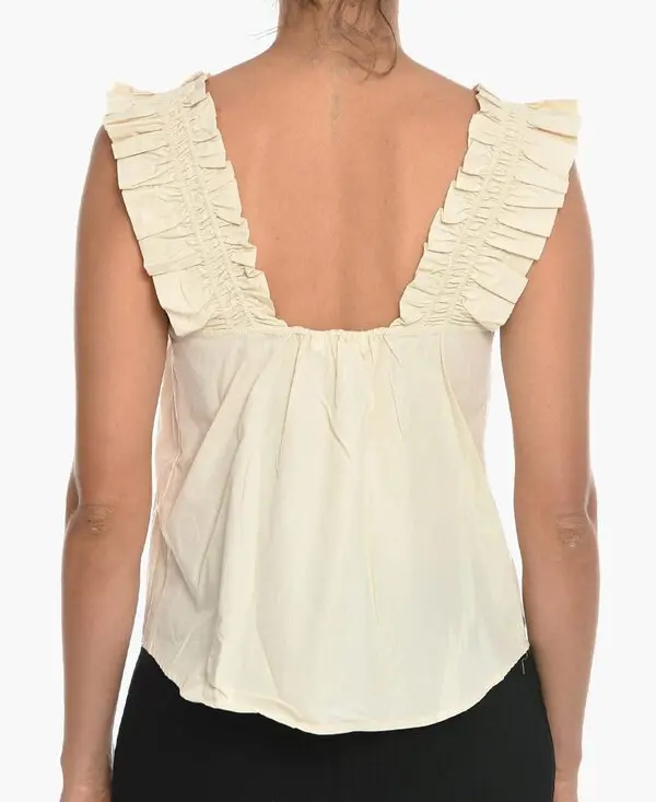 Samsøe Samsøe Ruffled Square-neck Blouse
