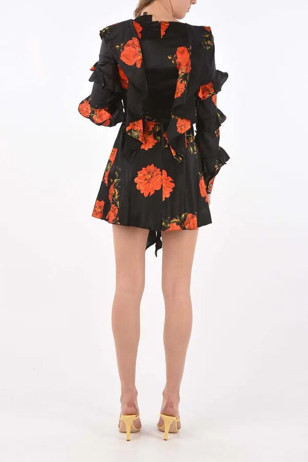 Philipp Plein My Flower Ruffle Dress