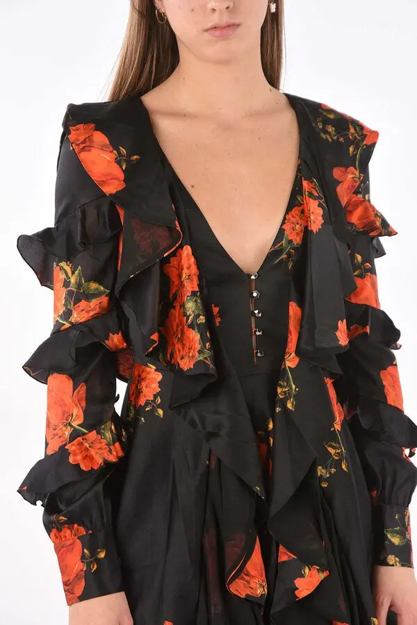Philipp Plein My Flower Ruffle Dress