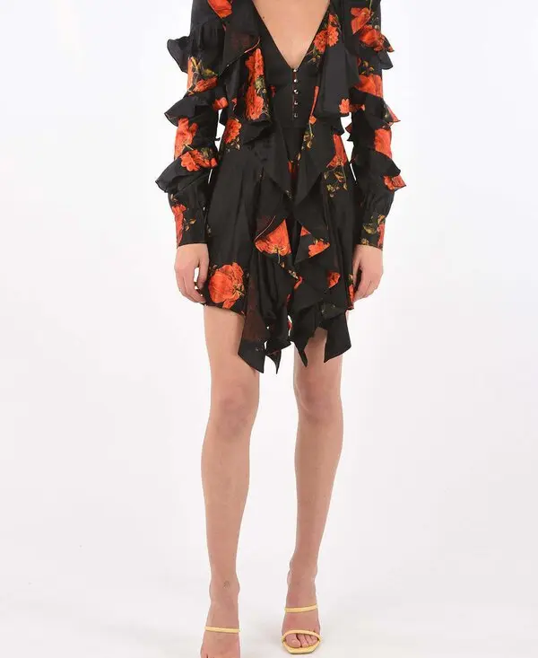 Philipp Plein My Flower Ruffle Dress