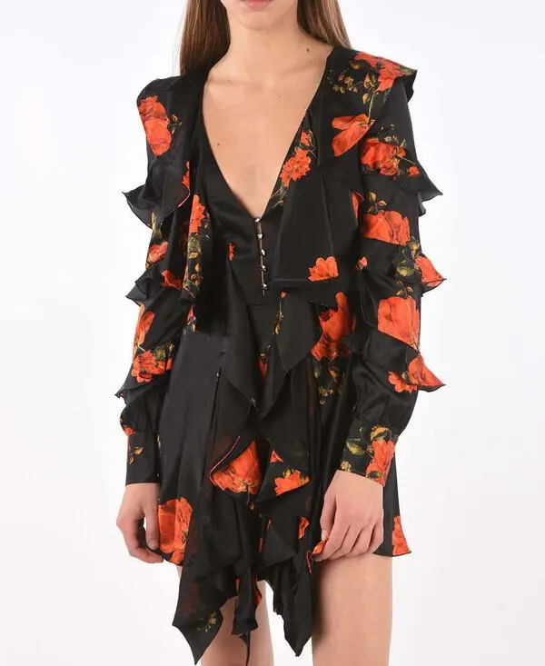 Philipp Plein My Flower Ruffle Dress