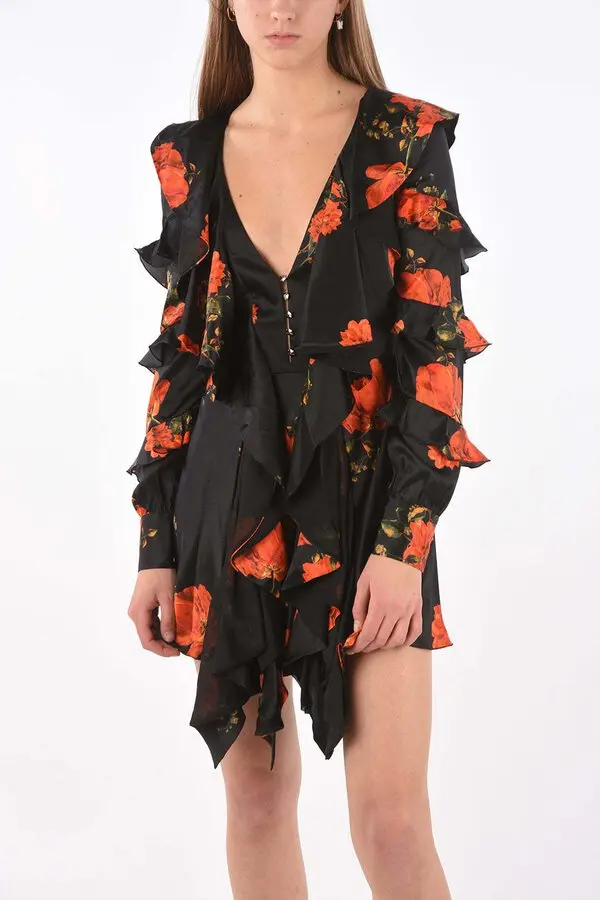 Philipp Plein My Flower Ruffle Dress
