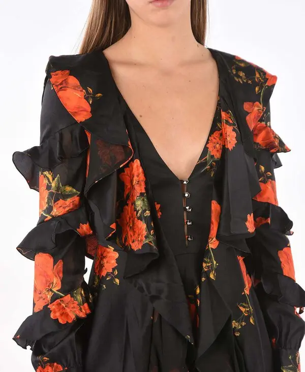 Philipp Plein My Flower Ruffle Dress