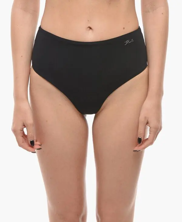 Karl Lagerfeld High-waisted Bikini Briefs With Logo