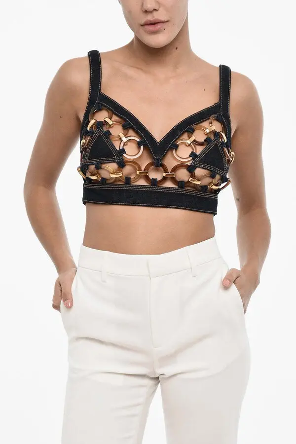 Dsquared2 Cut-out Denim Top