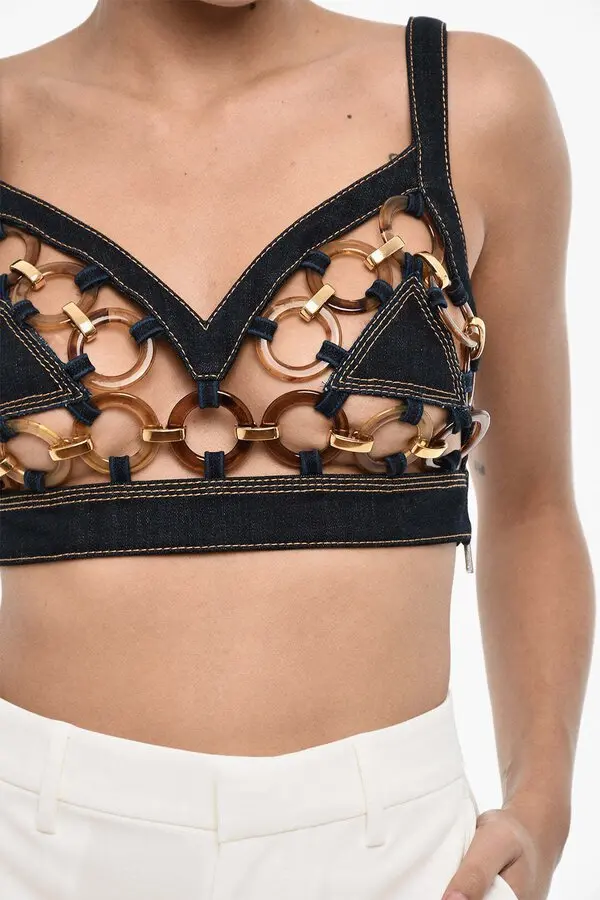 Dsquared2 Cut-out Denim Top