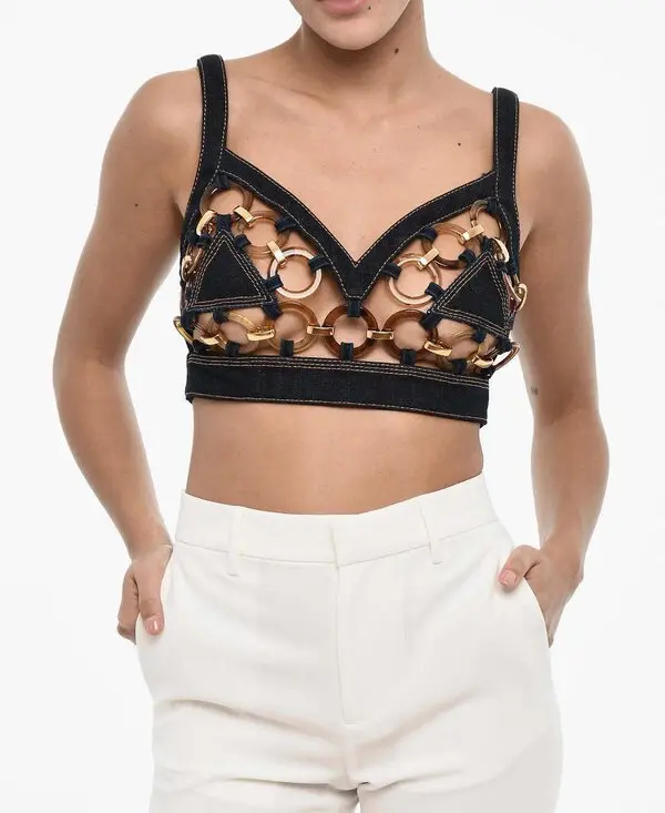 Dsquared2 Cut-out Denim Top