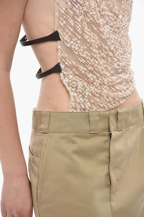 Dsquared2 Sequin-embellished One-shoulder Top