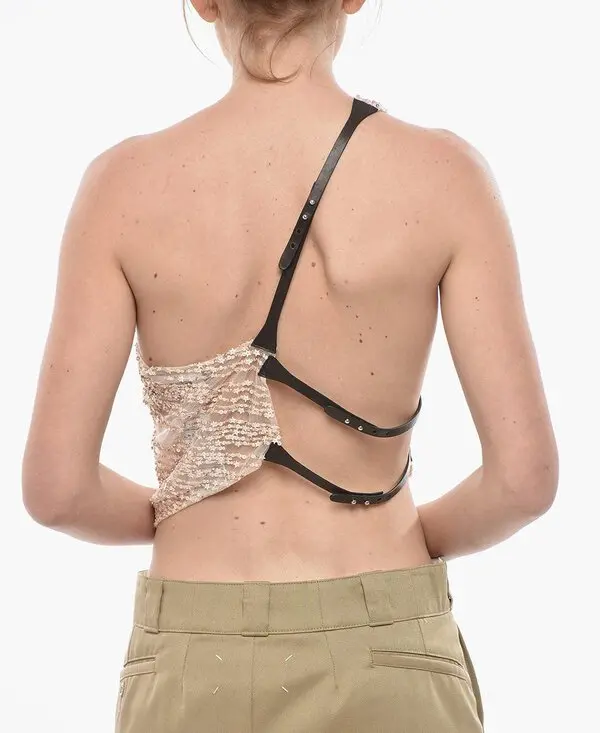 Dsquared2 Sequin-embellished One-shoulder Top