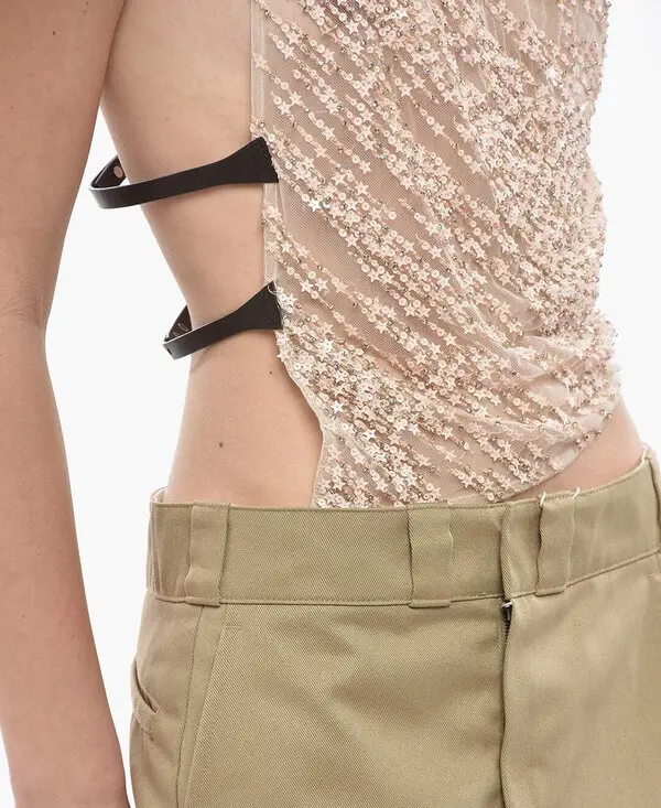 Dsquared2 Sequin-embellished One-shoulder Top