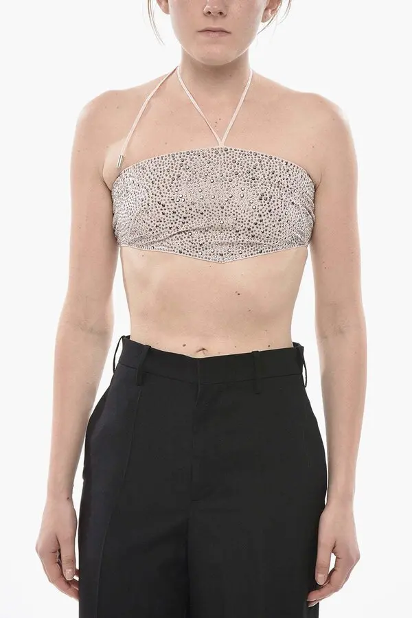 Dsquared2 Crystal-embellished Bandeau Top